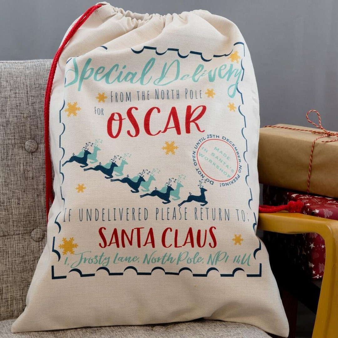 Personalised Santa Sack, Christmas Sack, Personalised Christmas Toy ...