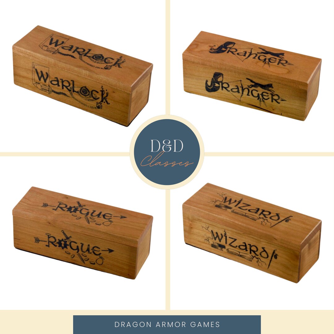 Dnd Character Dice Vault Wood Monk, Ranger, Rogue, Sorcerer, Warlock ...
