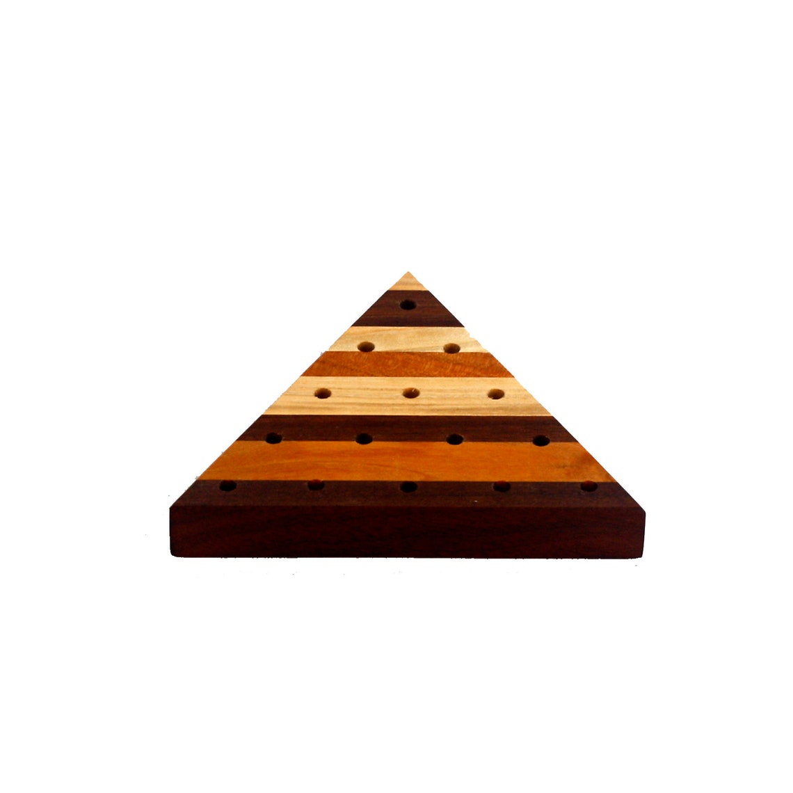 Wooden Triangle Peg Game, Minimalist Coffee Table Game, Cracker Barrel ...