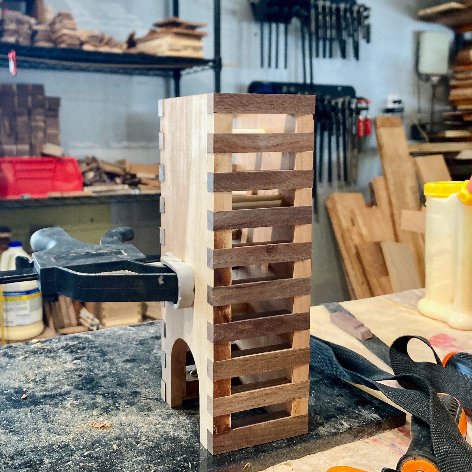 Cherry and Walnut Classic Dice Tower With See-through Skeleton Design ...