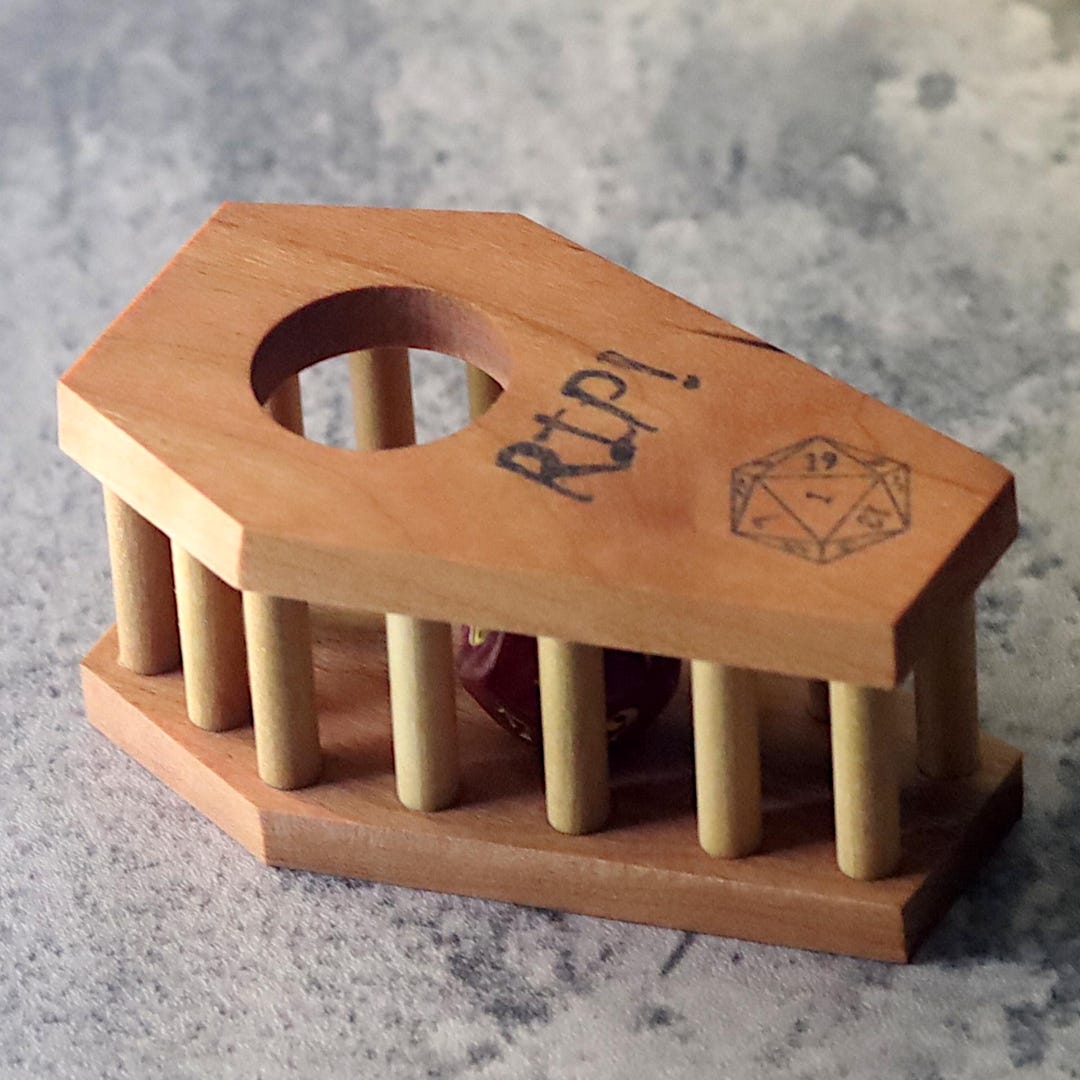 Spooky Coffin Dice Jail, RIP Casket Dice Cage, TTRPG Dnd Player Gift ...
