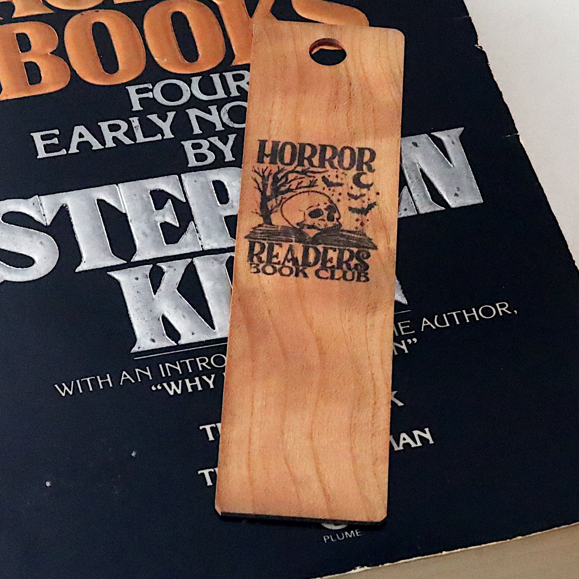 Book Club Wooden Bookmarks for Horror Readers, Romance Lovers, Mystery ...