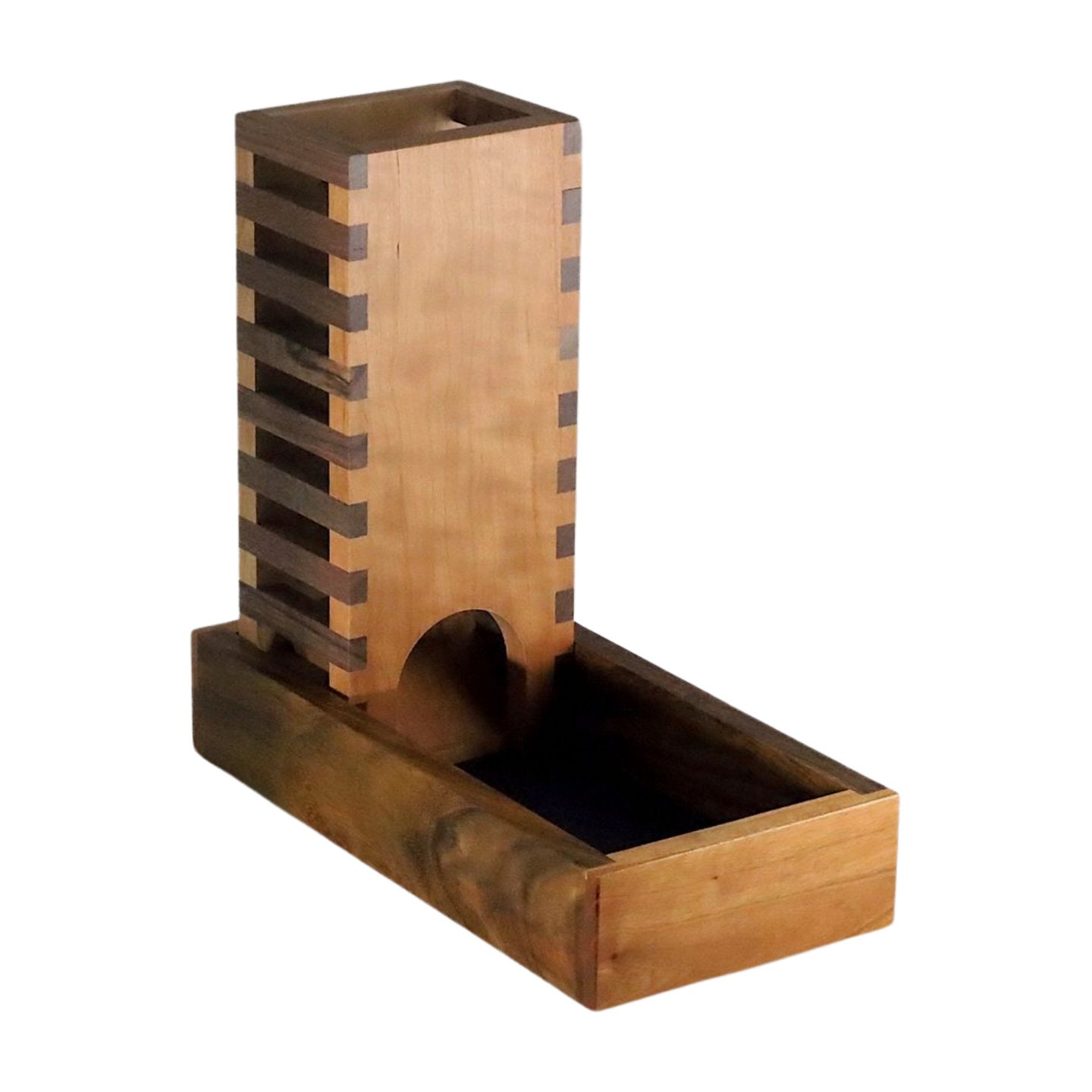 Cherry and Walnut Classic Dice Tower With See-through Skeleton Design ...