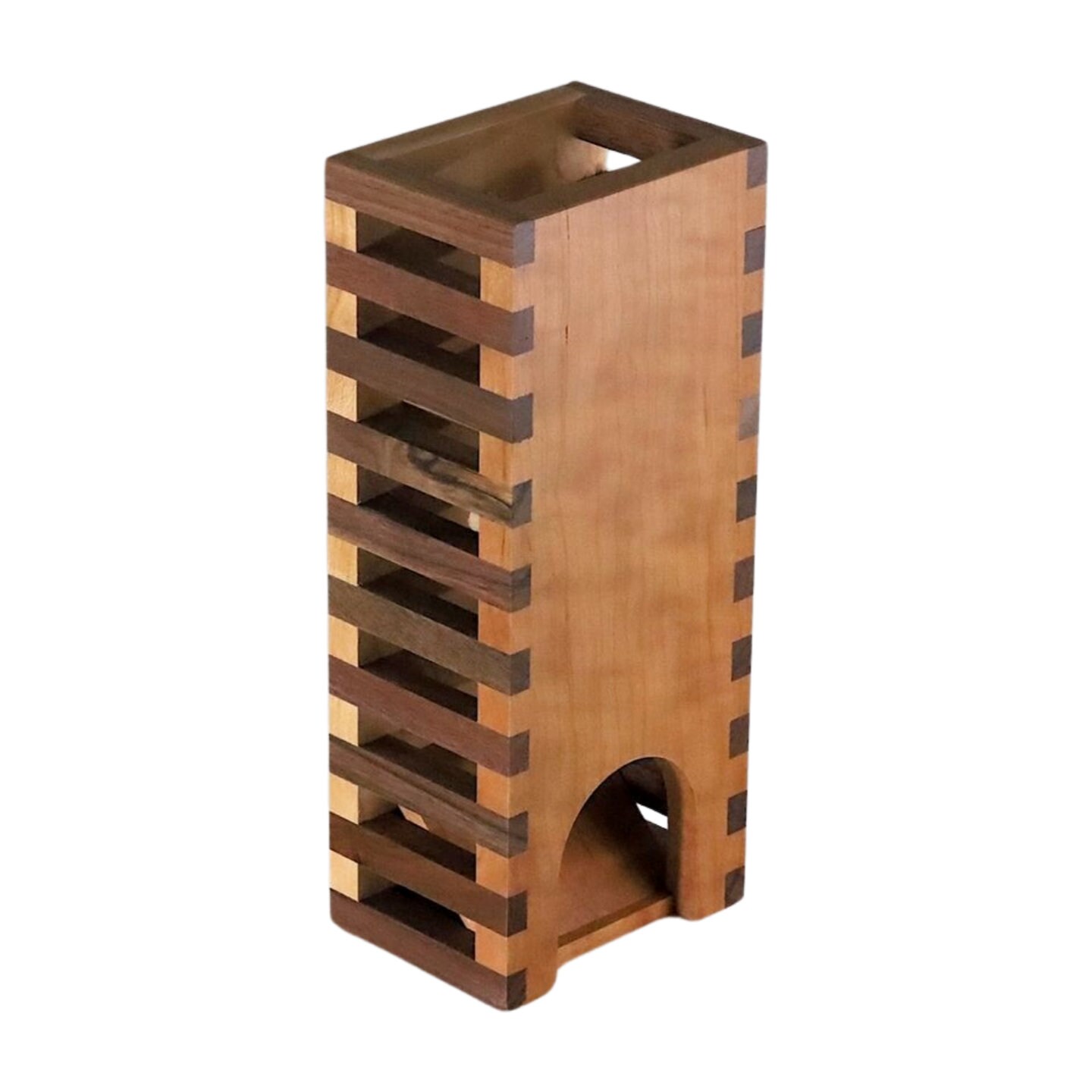 Cherry and Walnut Classic Dice Tower With See-through Skeleton Design ...