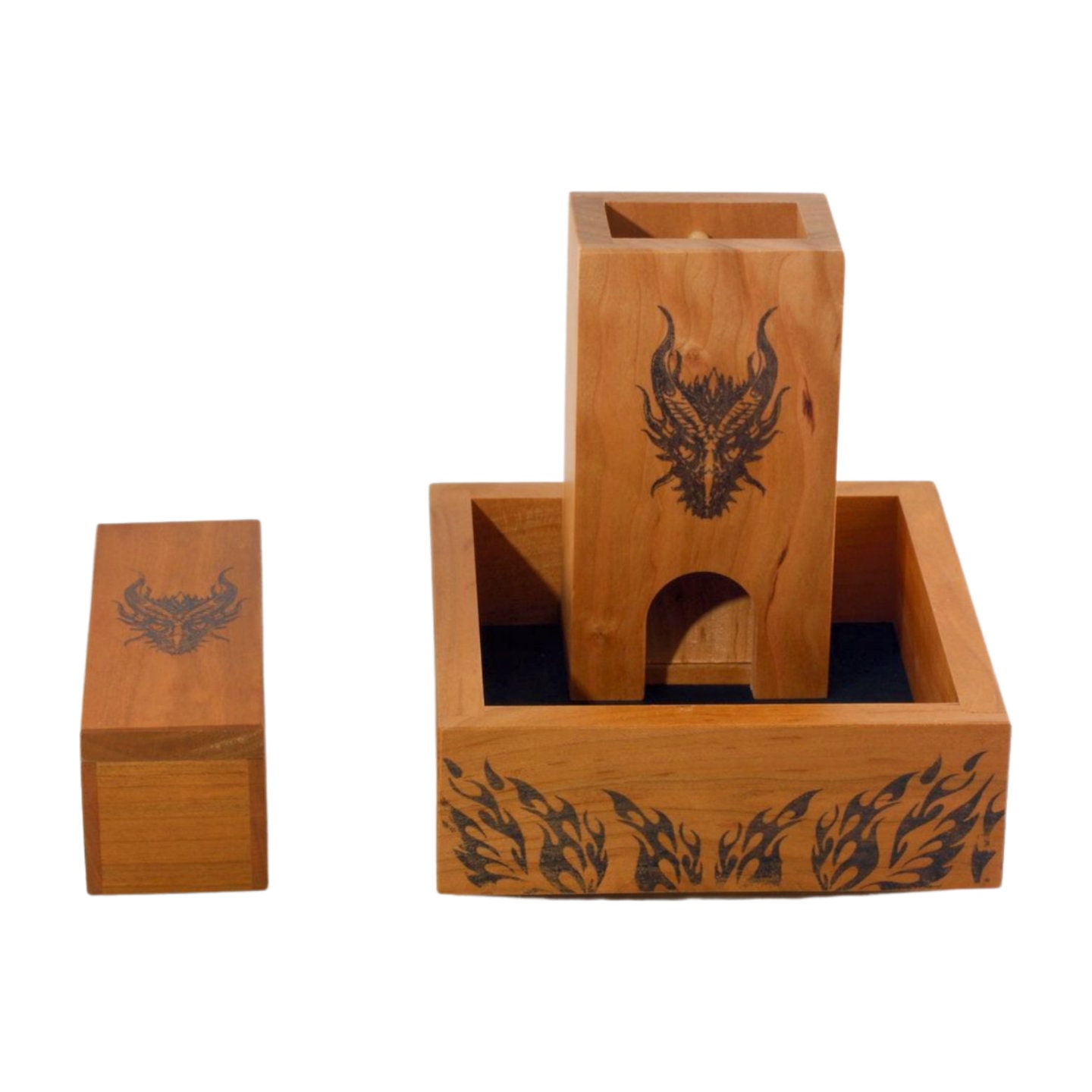3-piece Dragon Gaming Setup: Dnd Dice Vault, Dice Tower and Tray, Nerdy ...