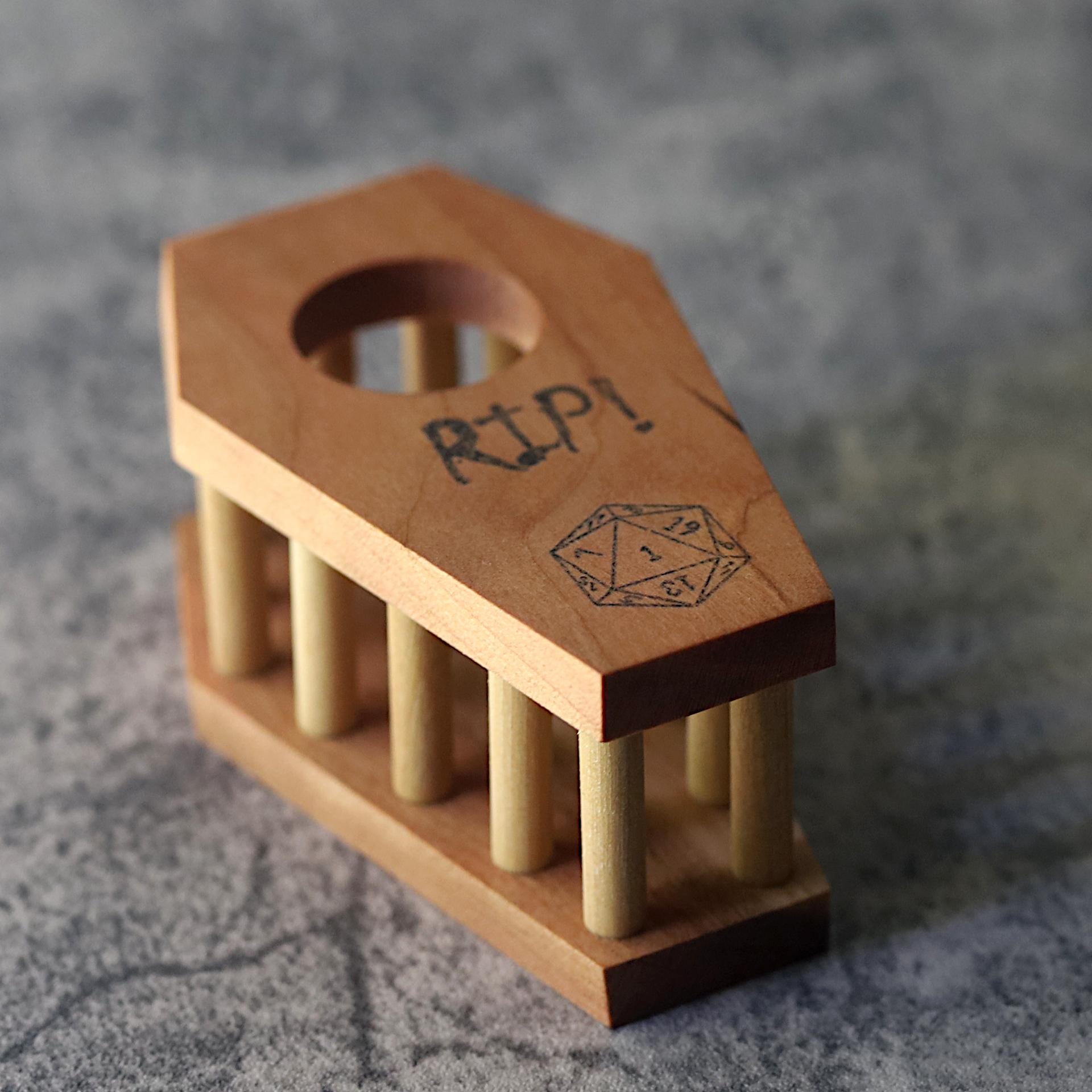 Spooky Coffin Dice Jail, RIP Casket Dice Cage, TTRPG Dnd Player Gift ...