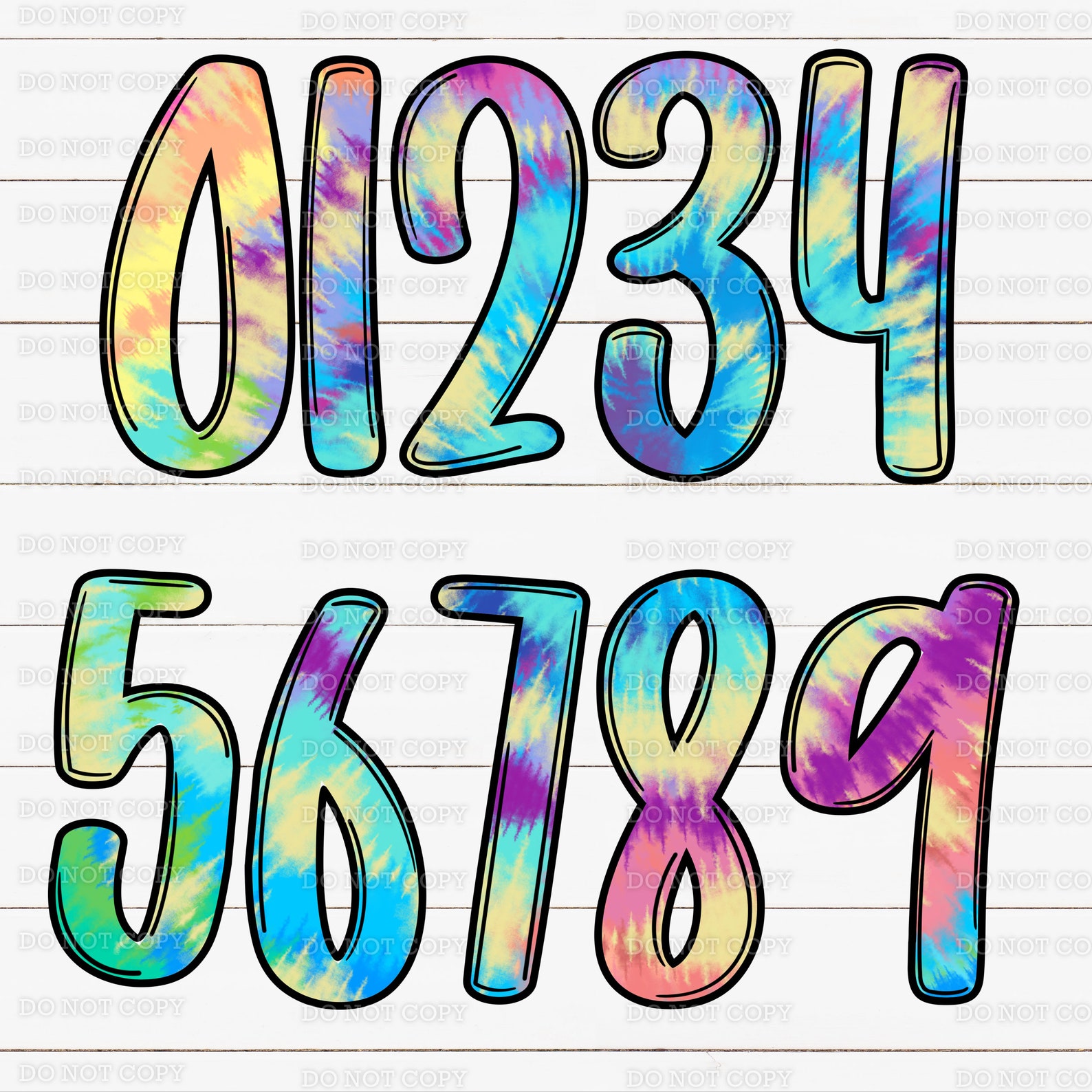 Rainbow Tie Dye Letters Alphabet PNG Hand Drawn Upper and - Etsy