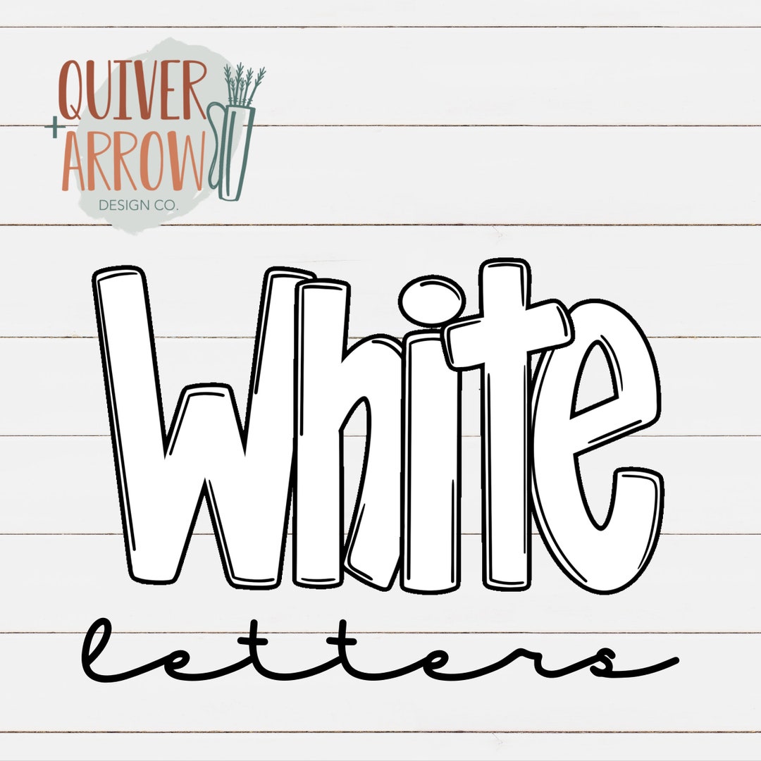 Doodle Letters White Alphabet PNG | Hand Drawn Upper and Lower Case ...