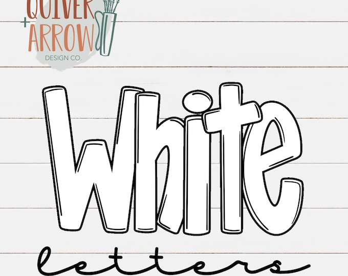 Doodle Letters White Alphabet PNG | Hand Drawn Upper and Lower Case ...