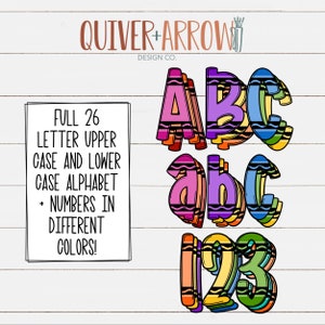 Crayon Doodle Letters Alphabet PNG | Hand Drawn Upper and Lower Case ...