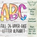 Pencil Doodle Letters Alphabet PNG Hand Drawn Upper and Lower Case ...