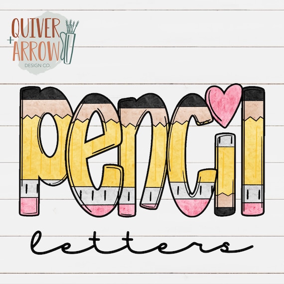 Pencil Doodle Letters Alphabet PNG Hand Drawn Upper and - Etsy