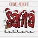 Santa Doodle Letters Alphabet PNG | Hand Drawn Upper and Lower Case ...