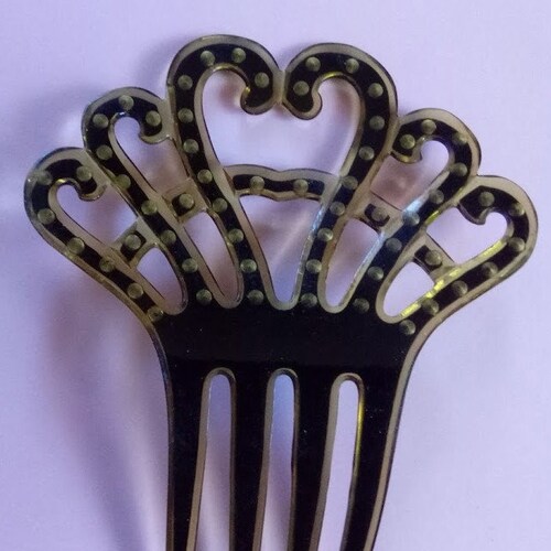Vintage French Arched Acrylic Hair Comb | Etsy