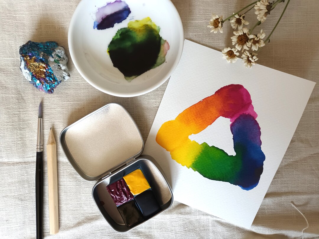 CMYK Primary Colour Half Pan - Set of 4 Half Pans - Handmade ...