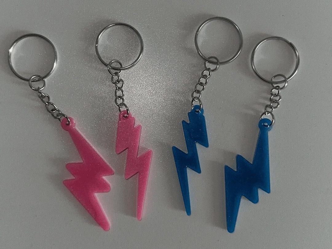 Lightning Bolt Keychain - Etsy