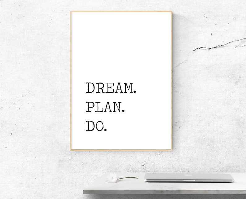 Printable Poster ,art Digital,dream Plan Do,printable Wall Art ...