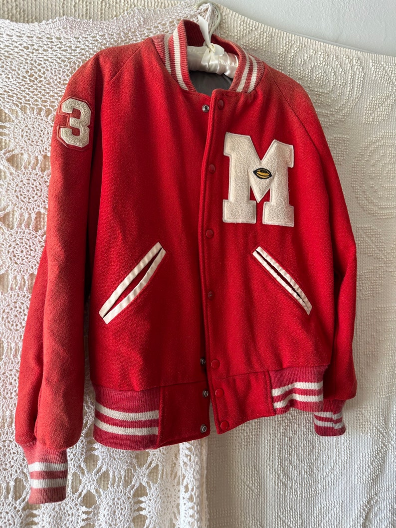 Vintage 1963 Red Varsity Letterman Jacket - Etsy