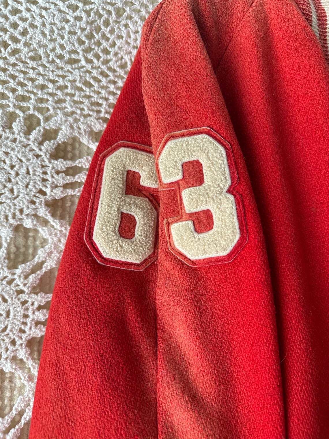 Vintage 1963 Red Varsity Letterman Jacket - Etsy