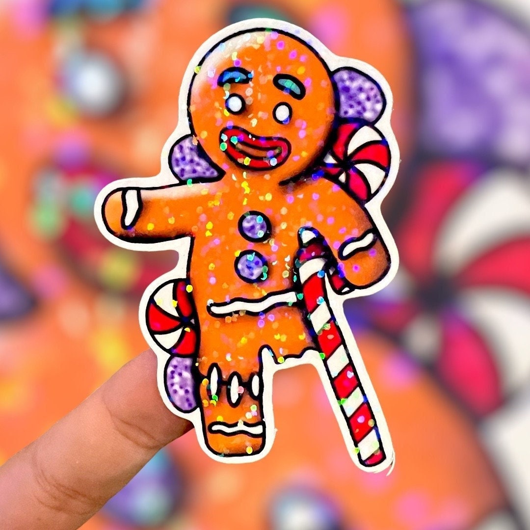 Gingerbread Vinyl Sticker - Etsy