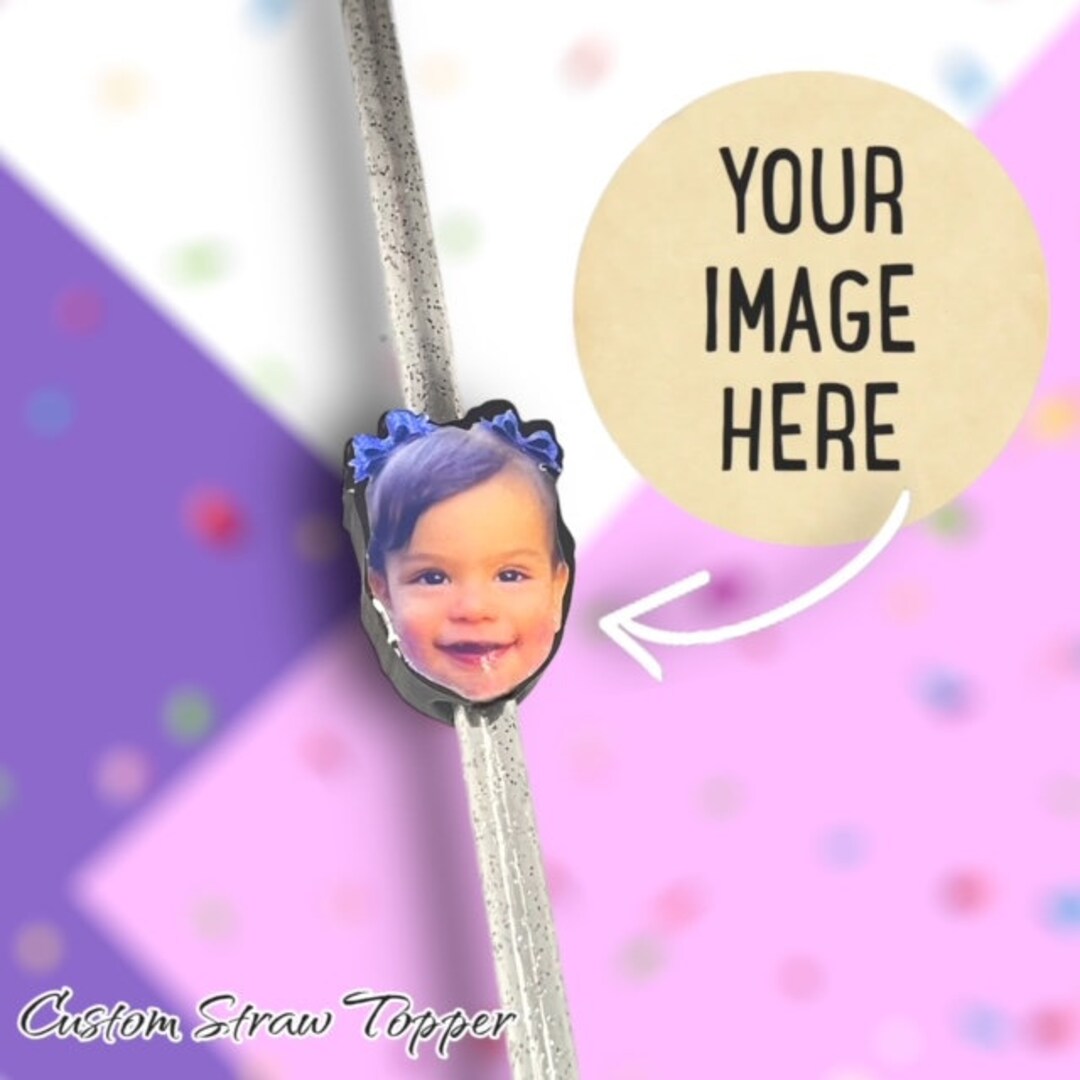 Custom Photo 3D Printed Straw Topper - Etsy