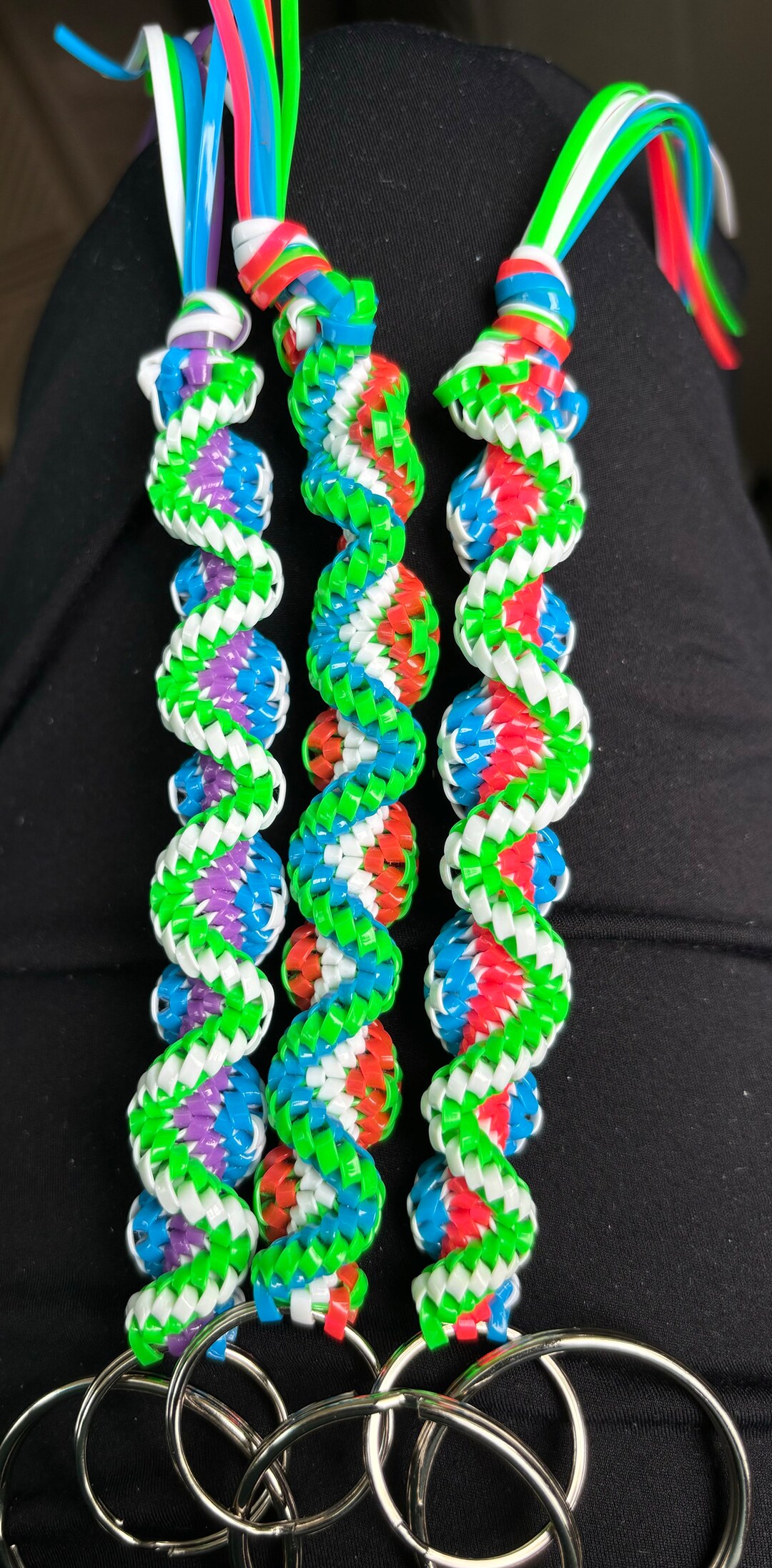 Rexlace/craftlace dna/zig-zag Stitch Made-to-order Custom Keychain - Etsy