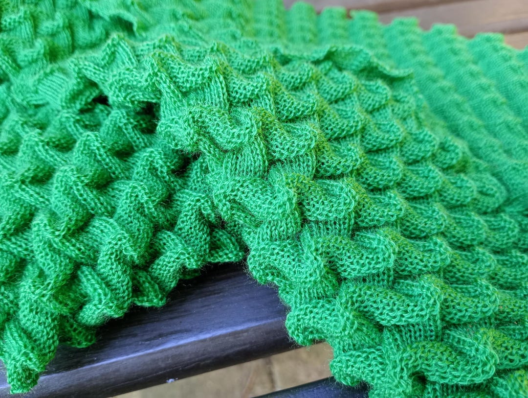 Machine Knitting Scarf Pattern PDF Textured Origami Design for Brother ...