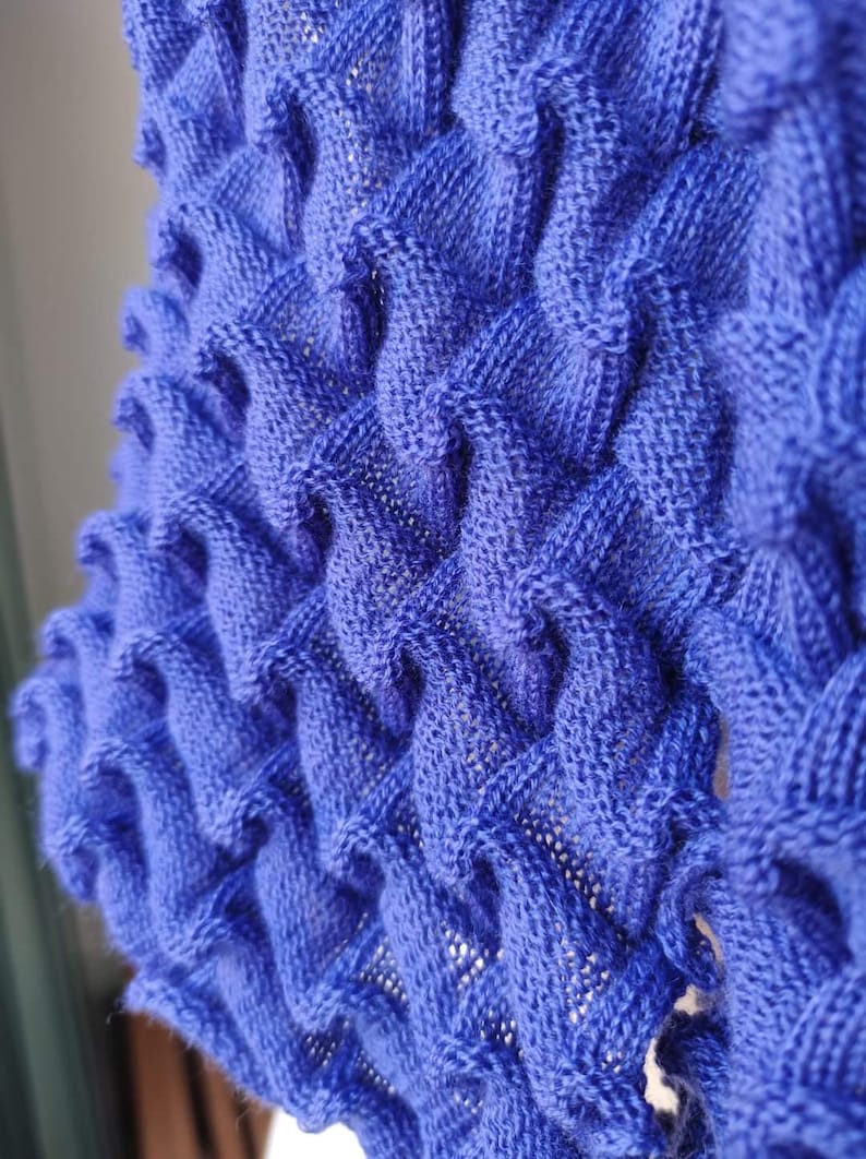 Machine Knitting Pattern Textured Origami Scarf Brother Electronic Knit ...