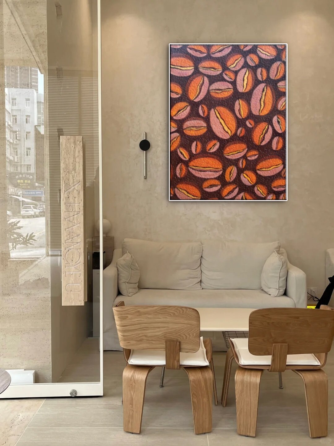 Coffee Beans Painting on Canvas Coffee Beans Art Modern Kitchen Decor ...