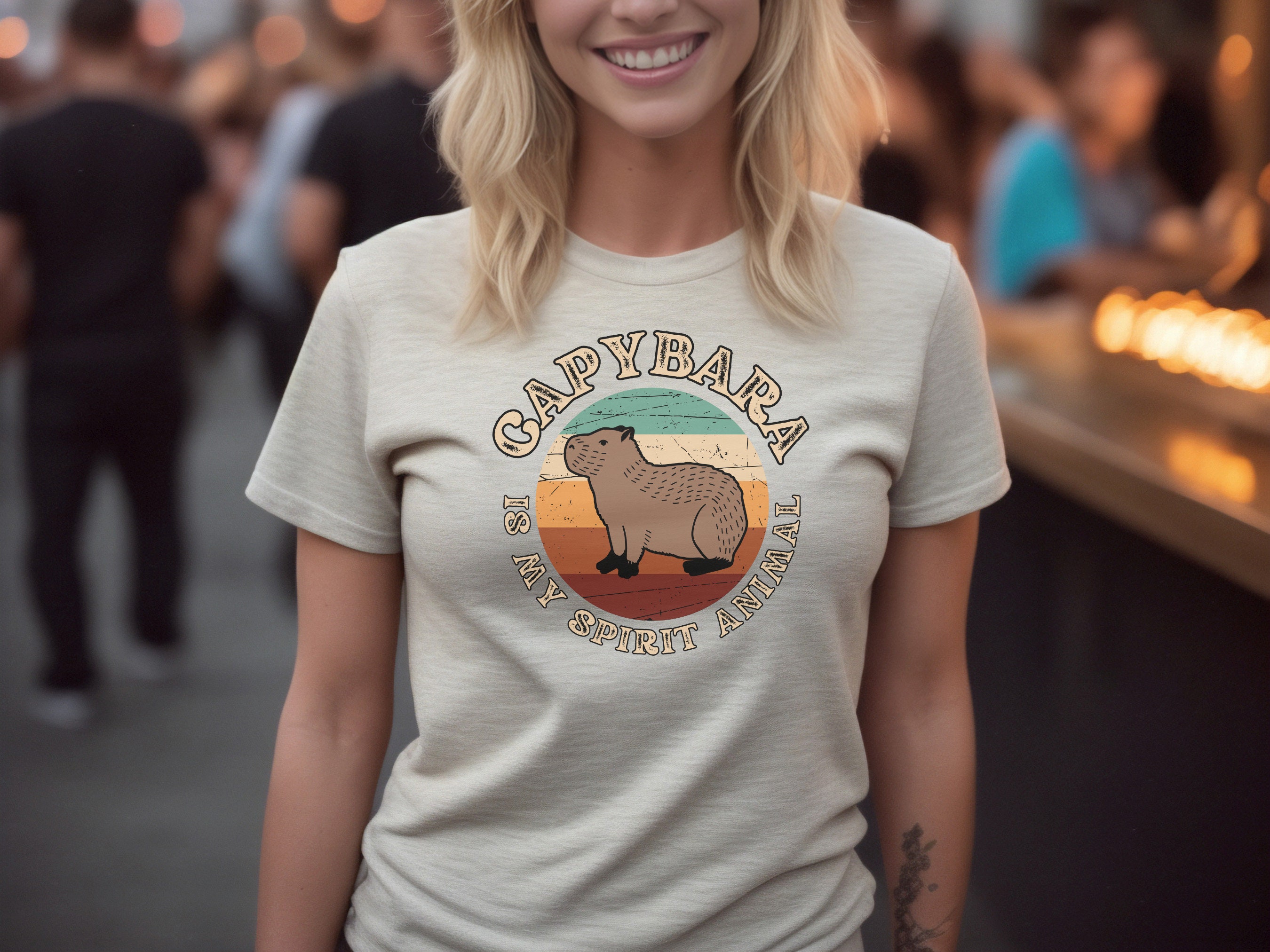 Retro Capybara Lover Shirt, Capybara is My Spirit Animal T-shirt, 60s ...