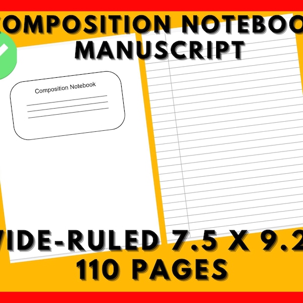 Composition Notebook - Etsy