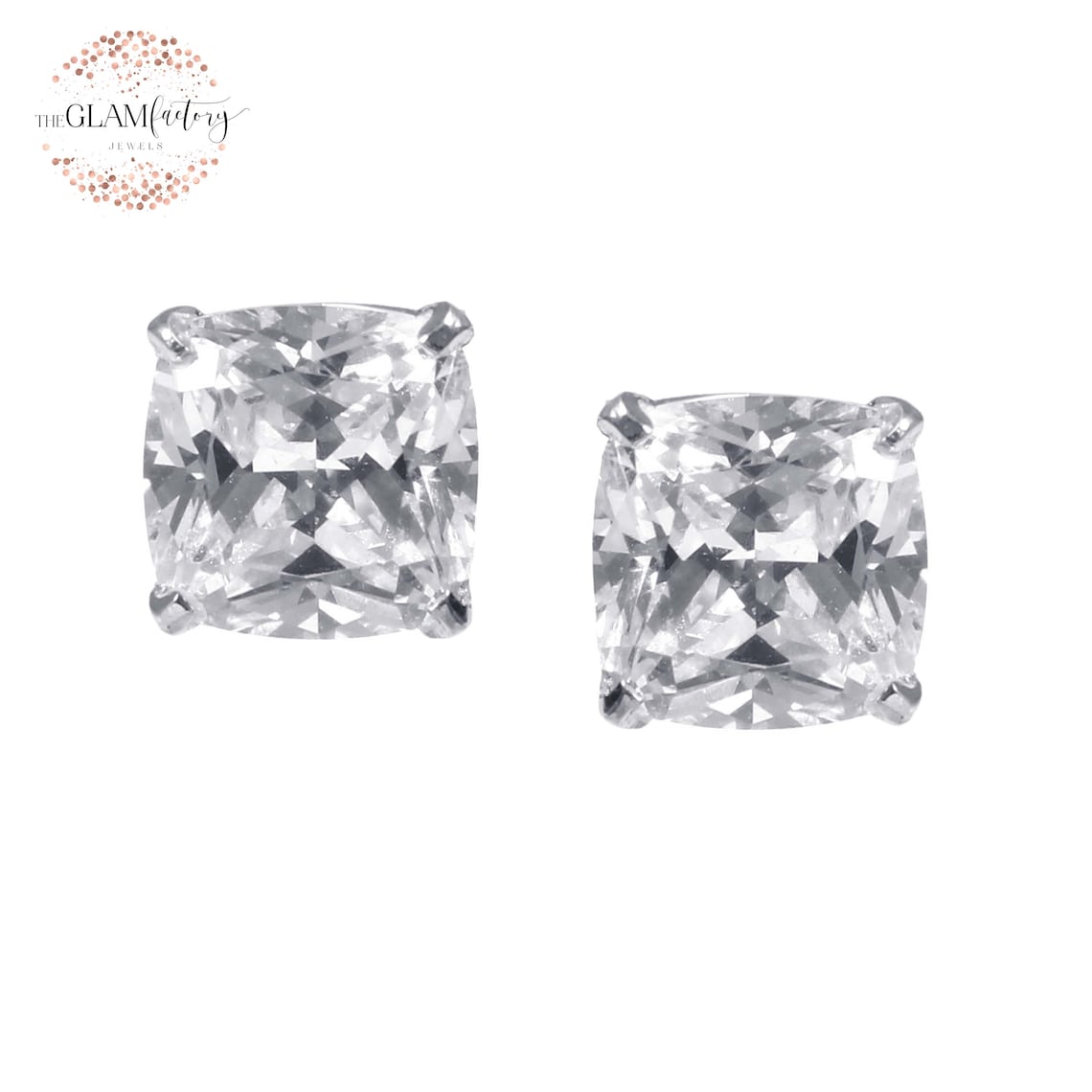 Cushion Shape Studs Earring Pair Beautifully Cut Silver 925 - Etsy