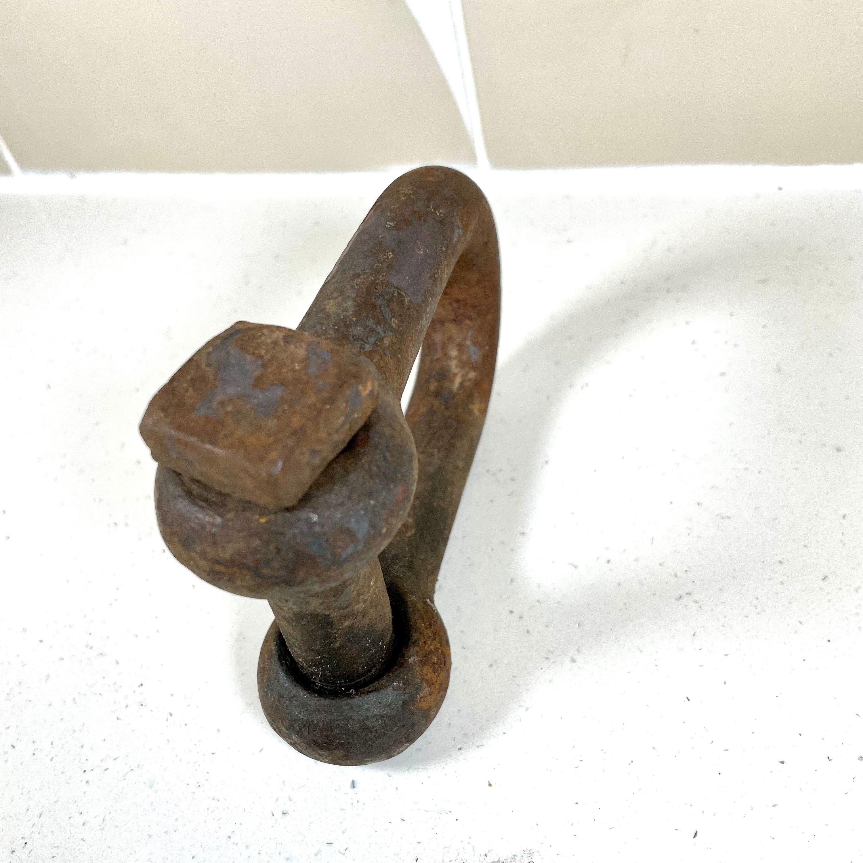 Iron Shackle Clevis With Threaded Bold Forged D Ring Chain - Etsy