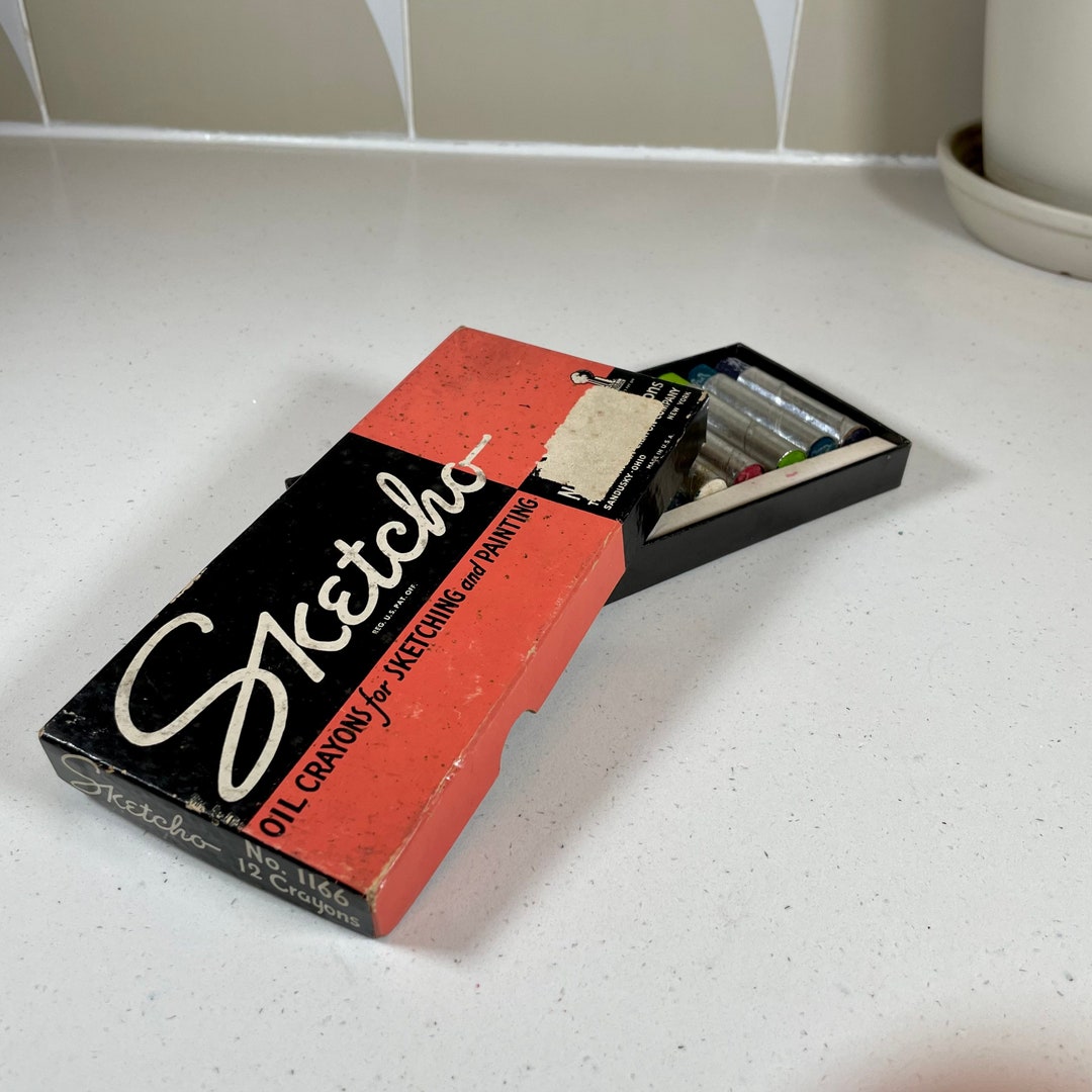Sketcho Oil Crayons Vintage 12 Pack - Etsy