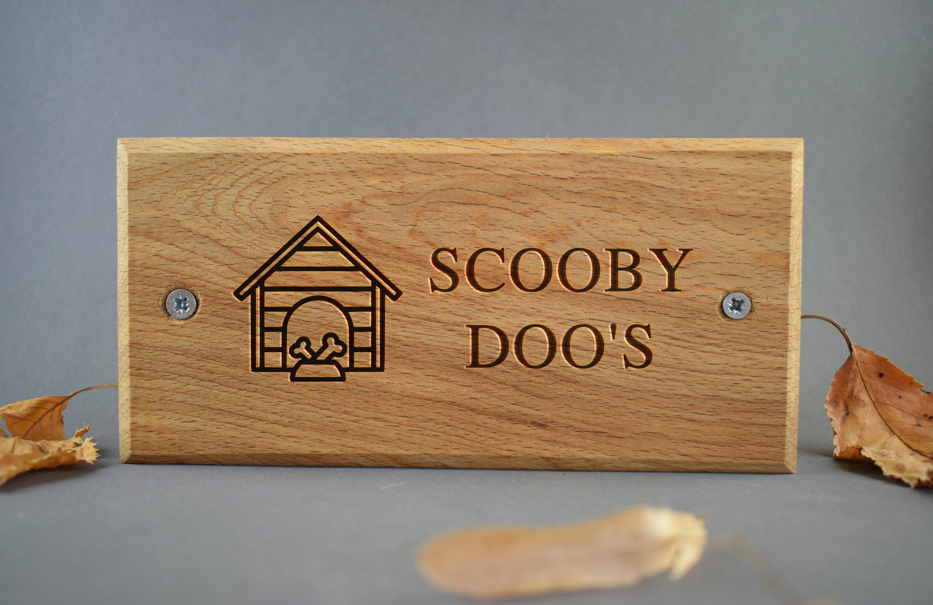 Personalized Laser Engraved Family House Plaque Text at Beech Wood Sign ...