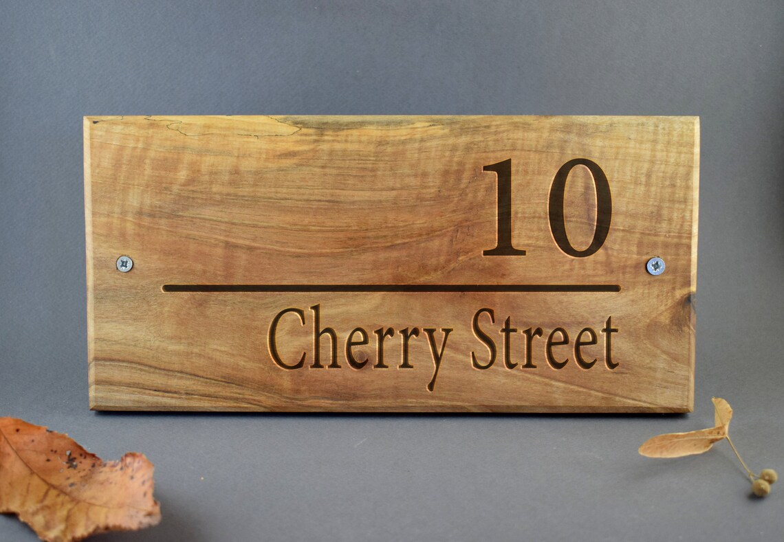 Personalized Laser Engraved Custom Text at Wooden Walnut Sign - Etsy