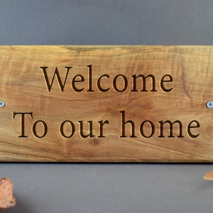 Personalized Laser Engraved Custom Text at Wooden Walnut Sign / Plate ...