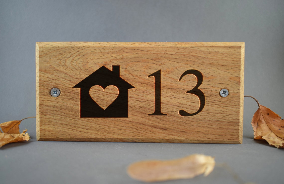 Personalized Laser Engraved Family House Plaque Text at Beech Wood Sign ...