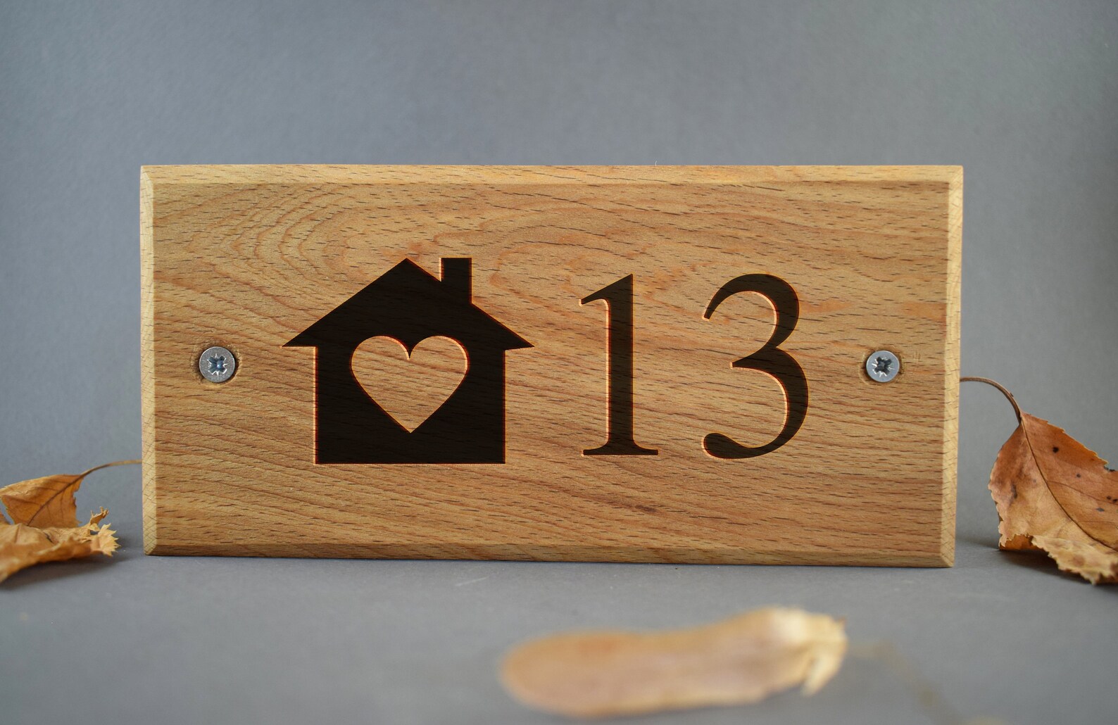 Personalized Laser Engraved Family House Plaque Text at Beech Wood Sign ...
