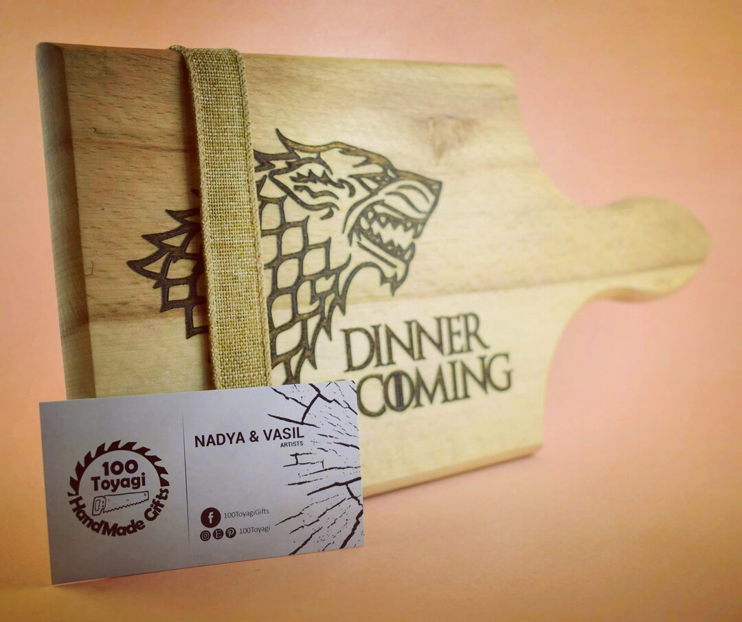 Game of Thrones Models Unique Personalised Beech Wooden Chopping ...