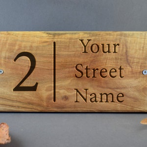 Personalized Laser Engraved Custom Text at Wooden Walnut Sign / Plate ...