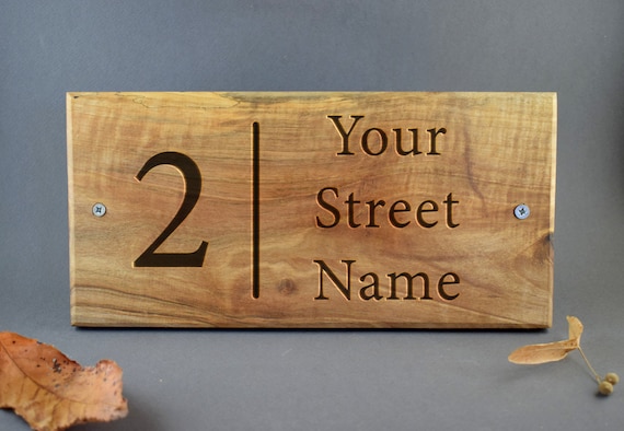 Personalized Laser Engraved Custom Text at Wooden Walnut Sign | Etsy
