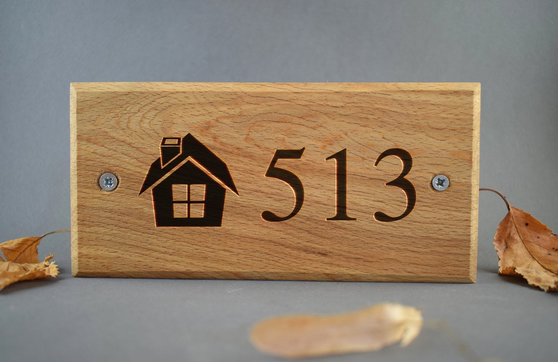 Personalized Laser Engraved Family House Plaque Text at Beech Wood Sign ...
