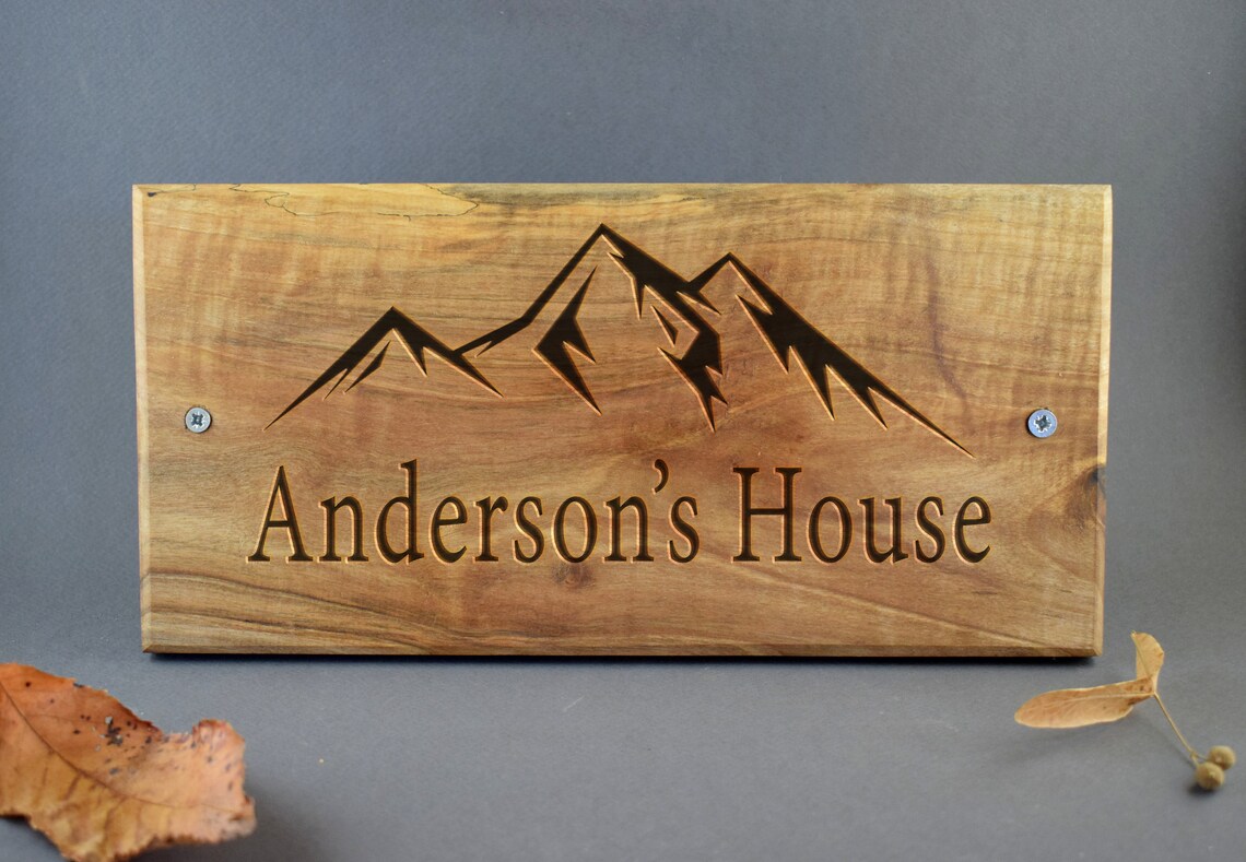 Personalized Laser Engraved Custom Text at Wooden Walnut Sign - Etsy