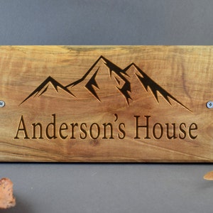 Personalized Laser Engraved Custom Text at Wooden Walnut Sign / Plate ...