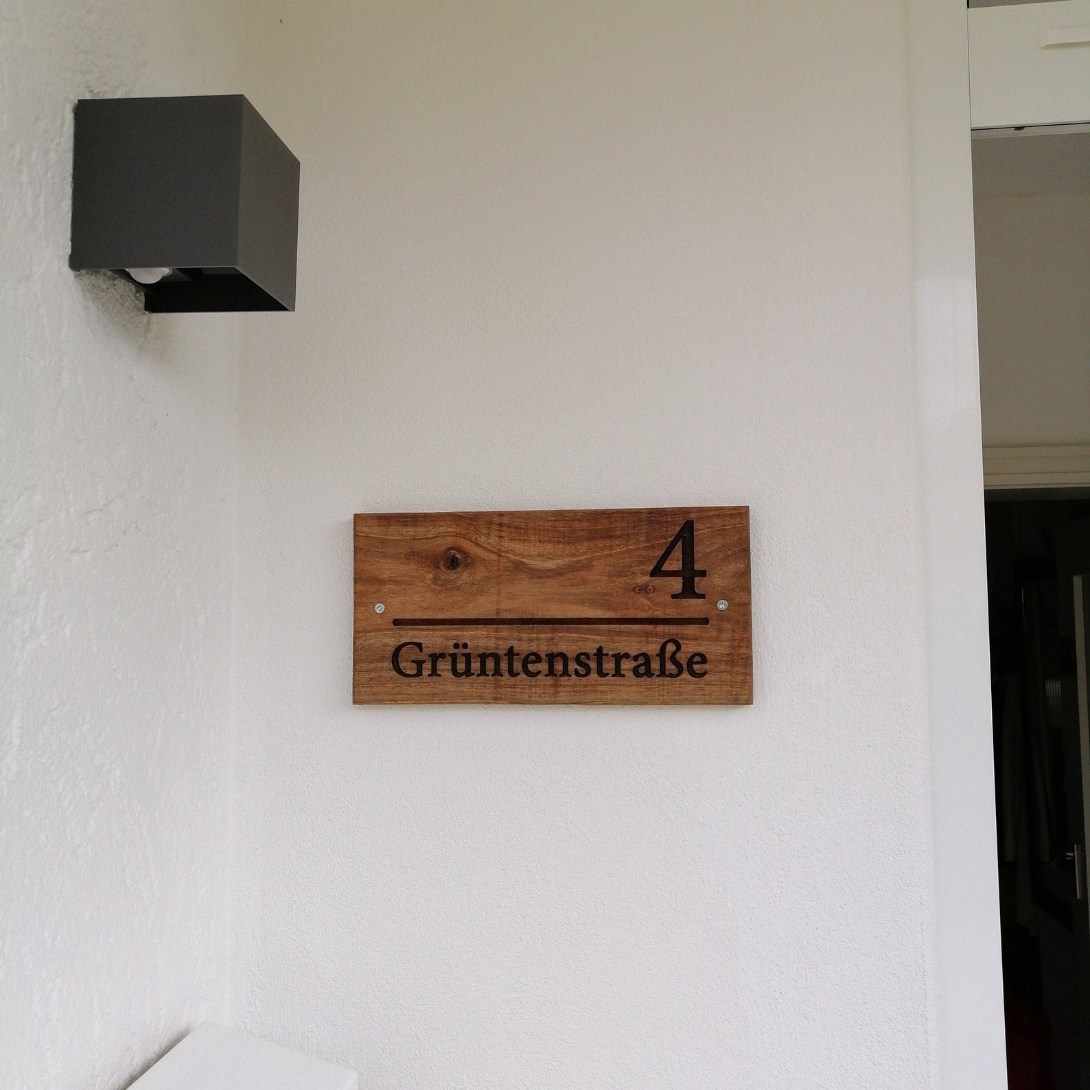 Engraved Walnut Wood Street Sign With Laser Personalized - Etsy