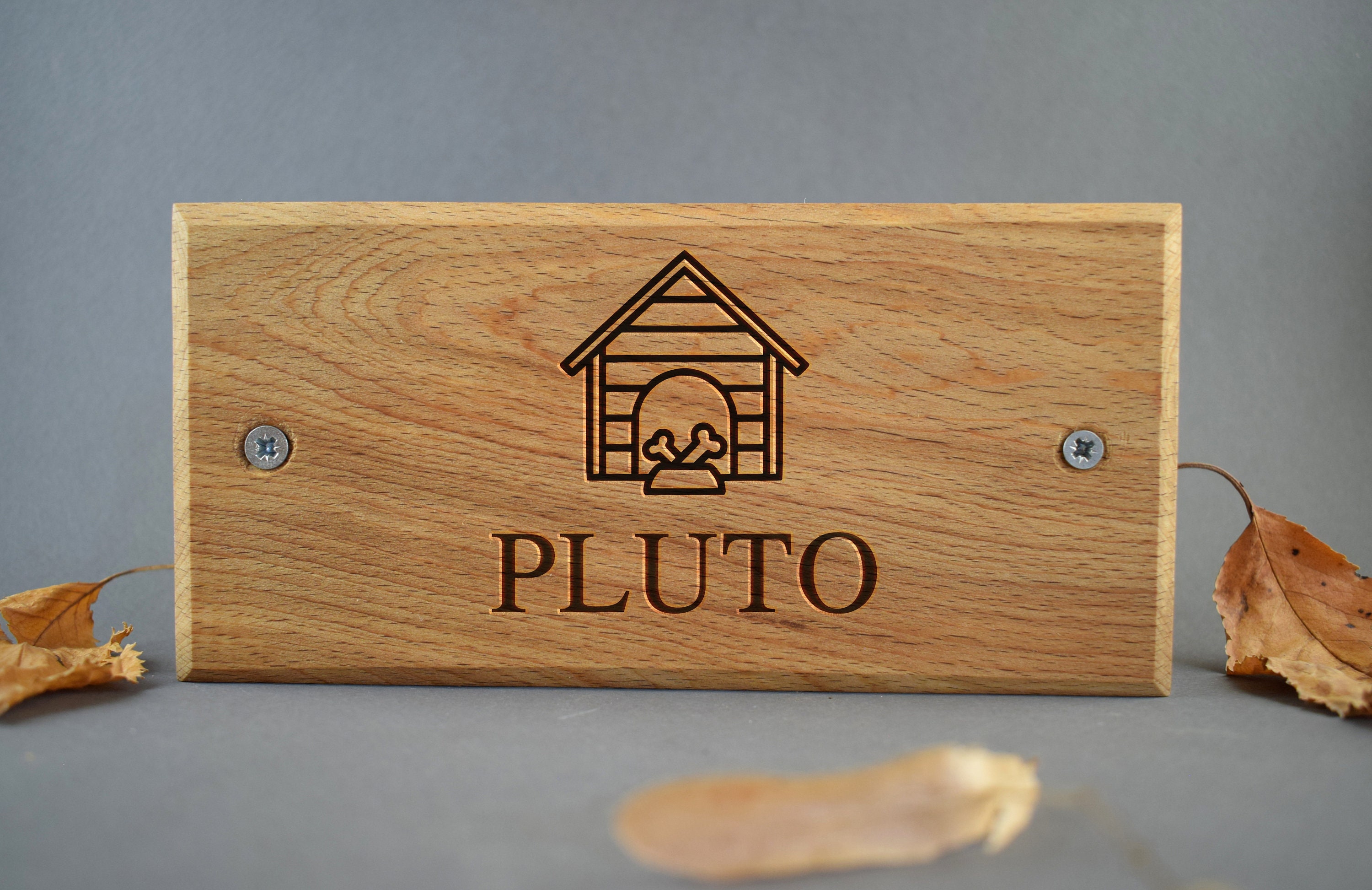 Personalized Laser Engraved Family House Plaque Text at Beech Wood Sign ...