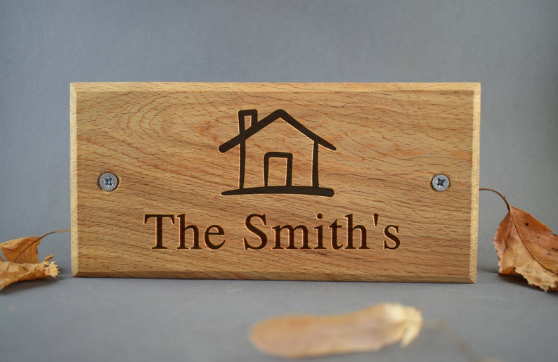 Family House Plaque Laser Engraved Personalized Text at Beech - Etsy