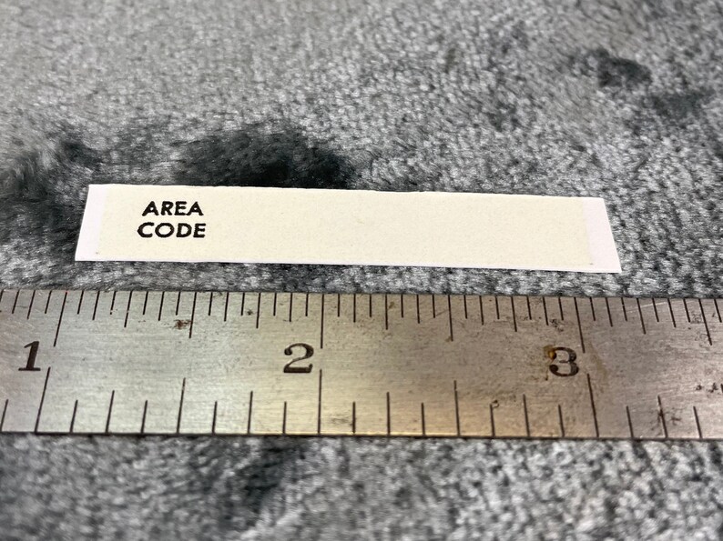 Vintage Style Telephone NEW BLANK Number Dial Card X1 "area Code" - Etsy