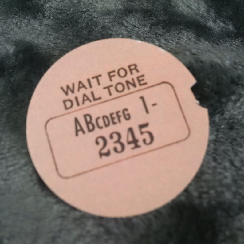 NEW CUSTOM Vintage Style 1950- 1970's Rotary Telephone Dial Card X1 ...